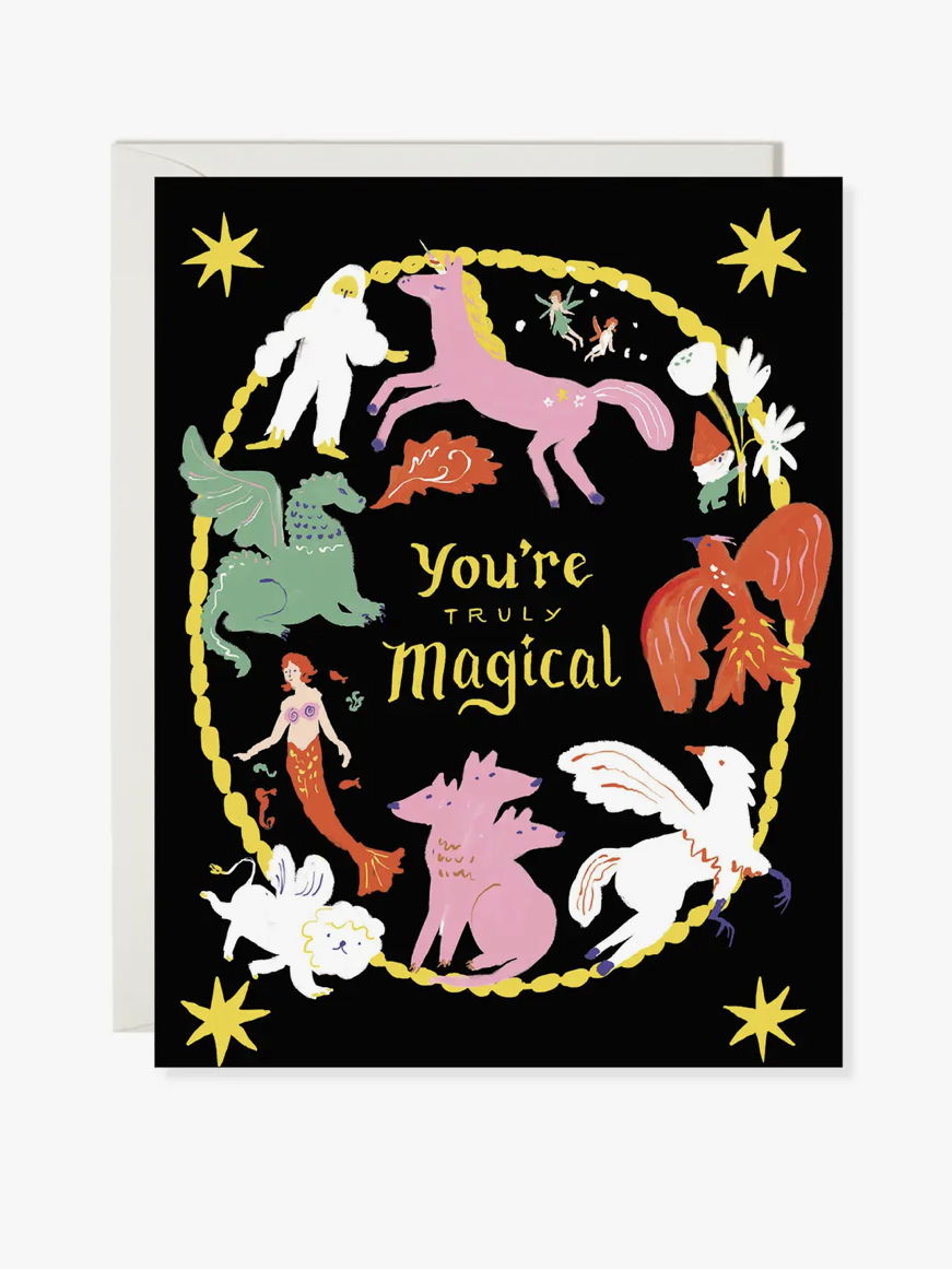 Mythical Magical Card – Pinecone+Chickadee